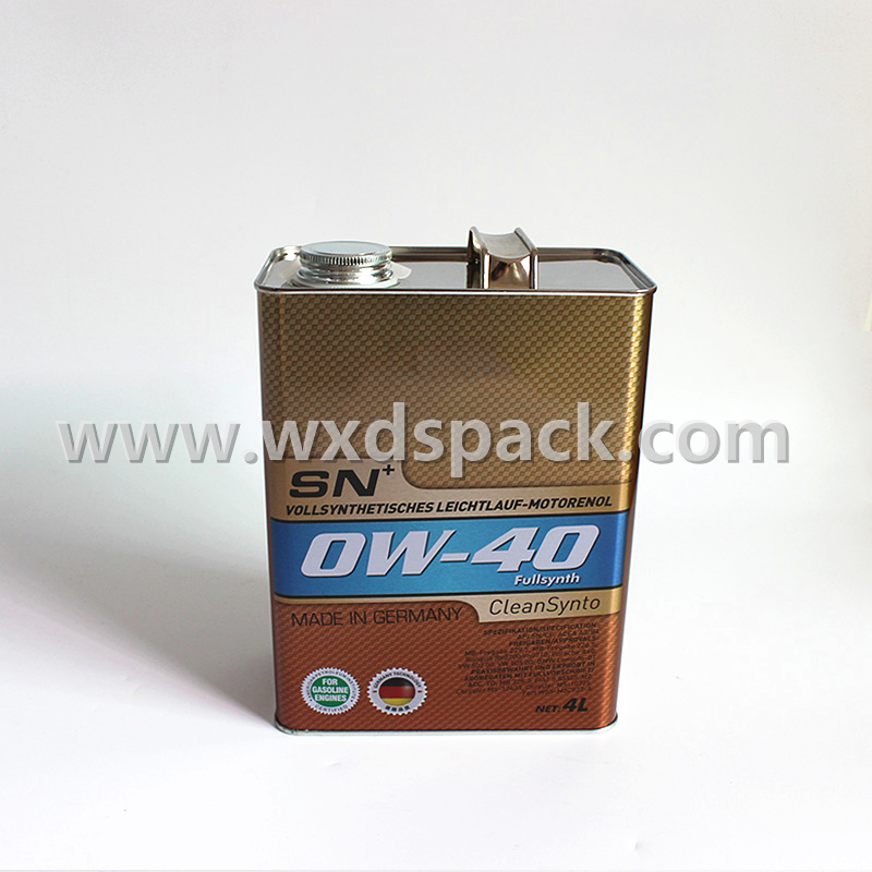 Customized Square Car Oil Can 4L - Desheng